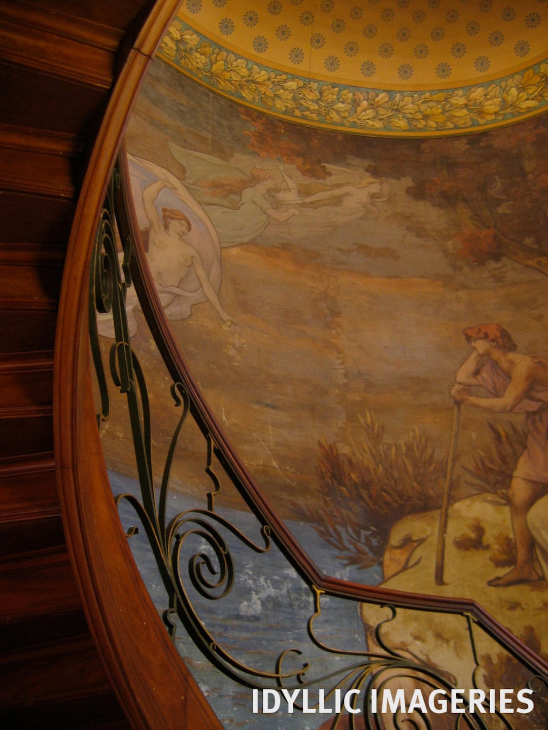 Antique Wall Painting, Belgium. - Etsy