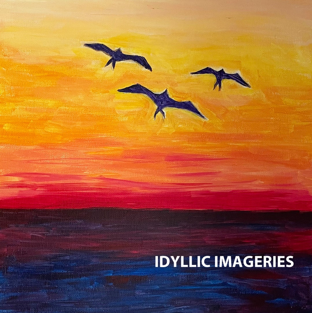 Instant Digital Download, Printable File of Painting Frigate Birds at ...
