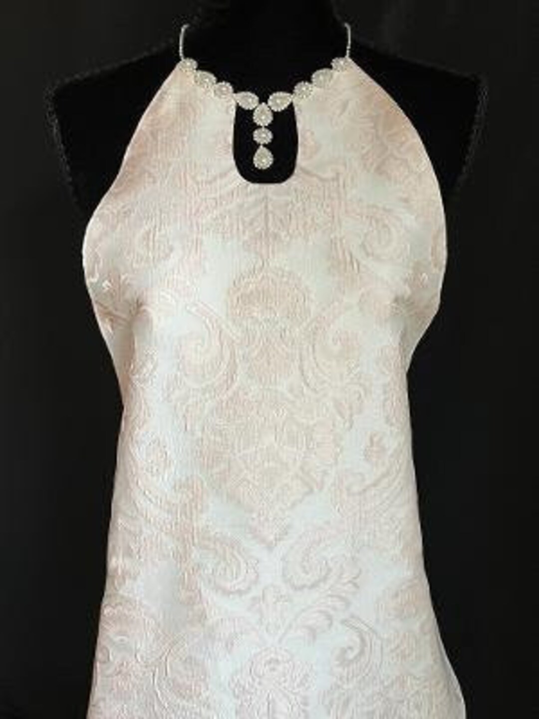 Adult Bib for Brides in a Soft Pink Brocade Accented With a Diamond and ...
