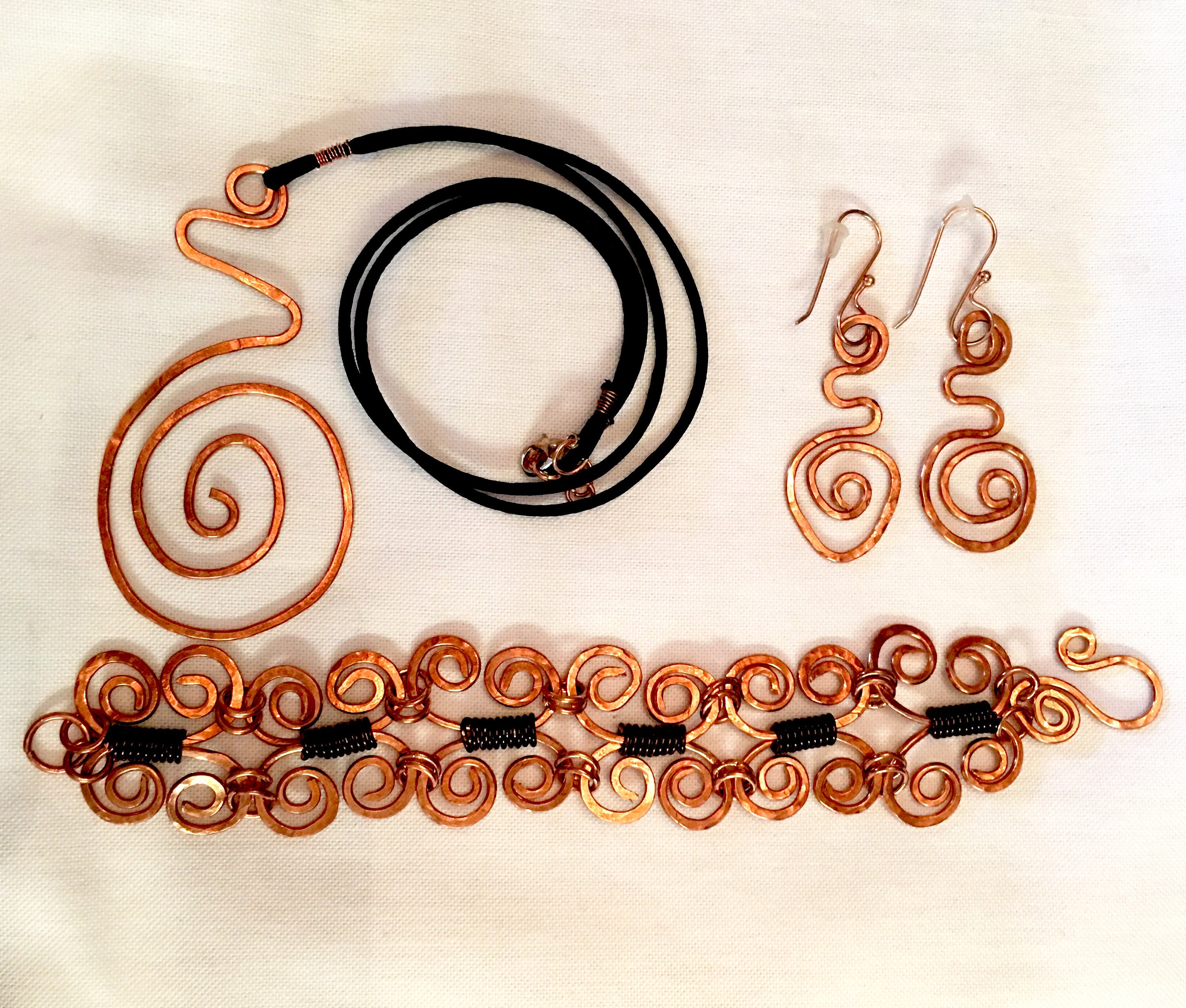 Serial Copper Wire Jewelry Set - Etsy