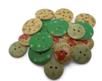 Christmas buttons | Etsy