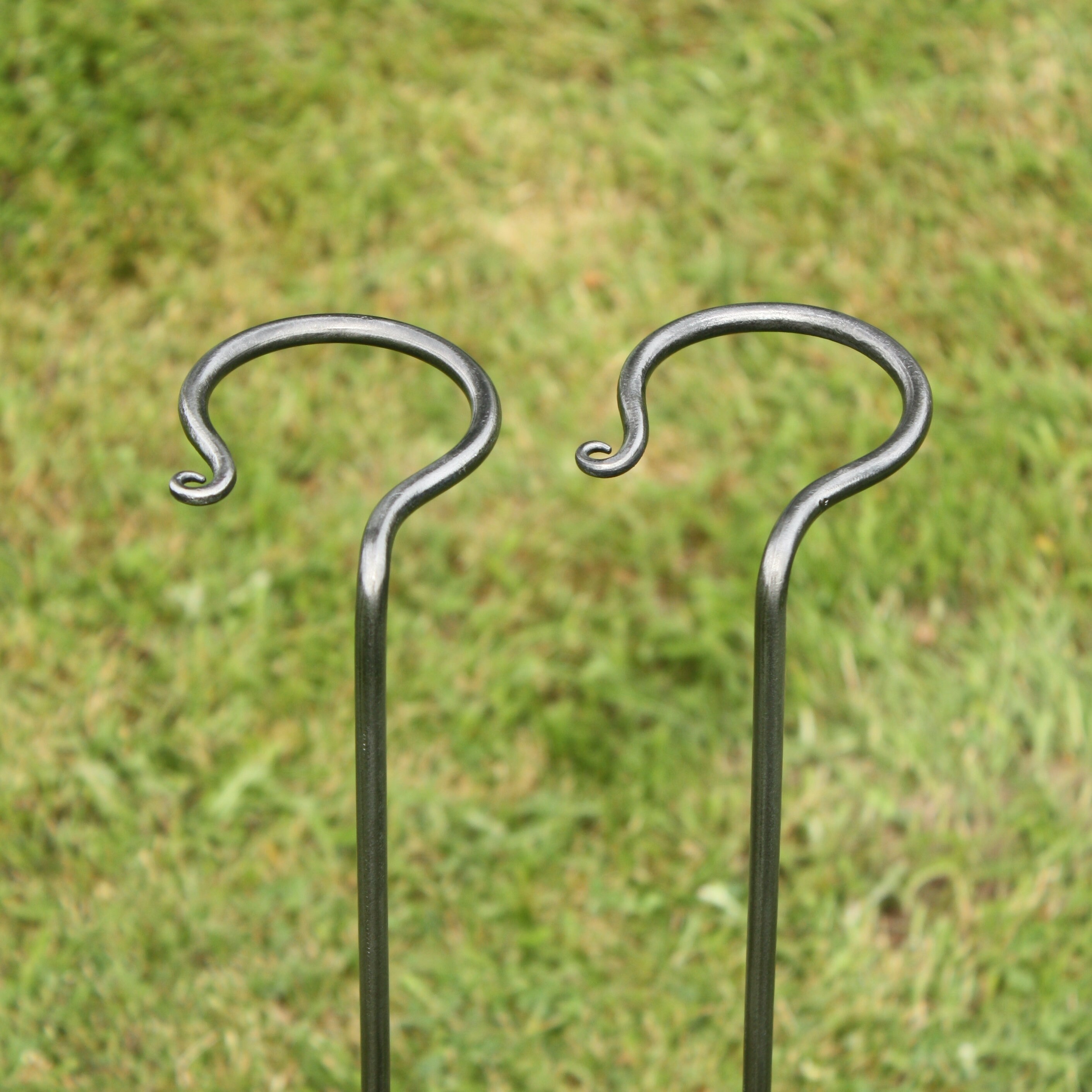 Outdoor Wine Glass Holders - Hand Forged, Blacksmith Made, Garden ...