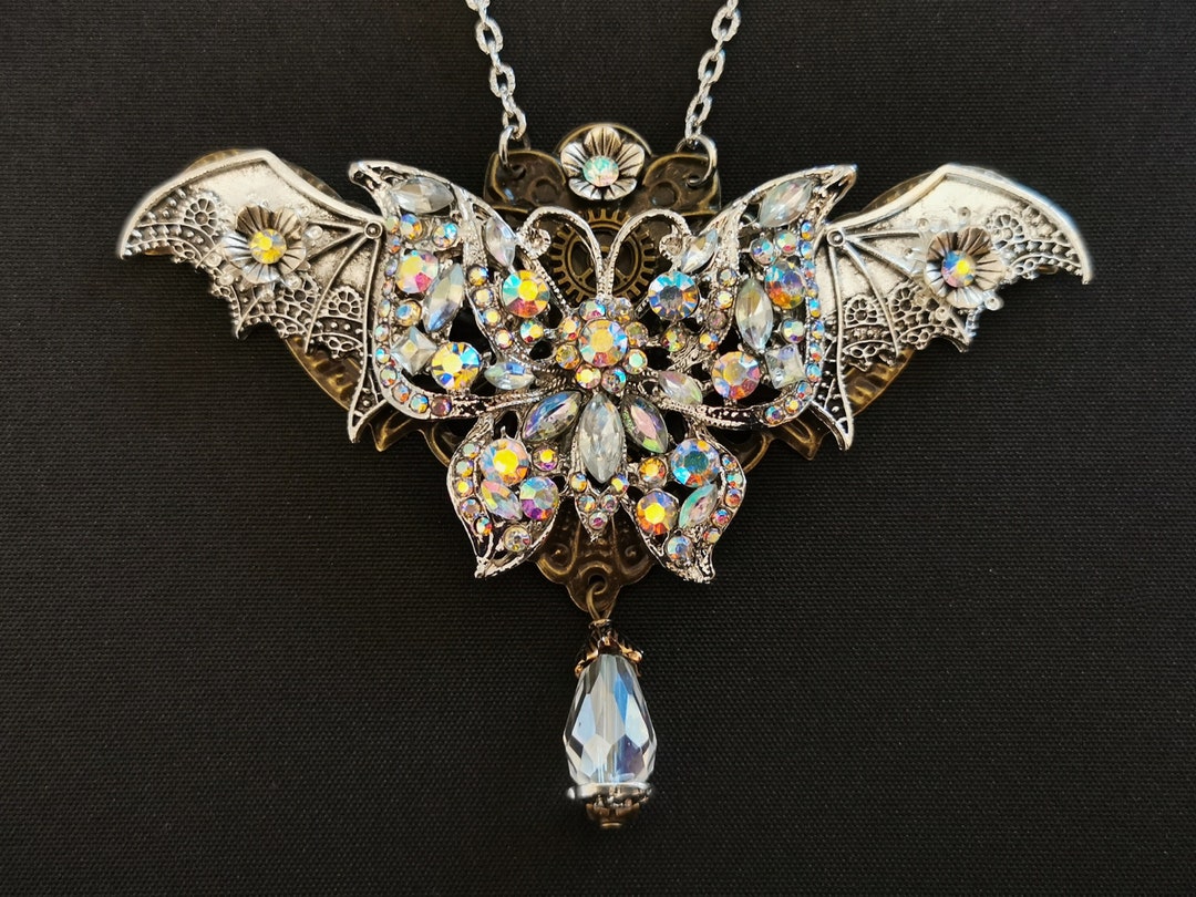 Stunning Gothic Steampunk Goth Fae Fairy Pendant Necklace With ...