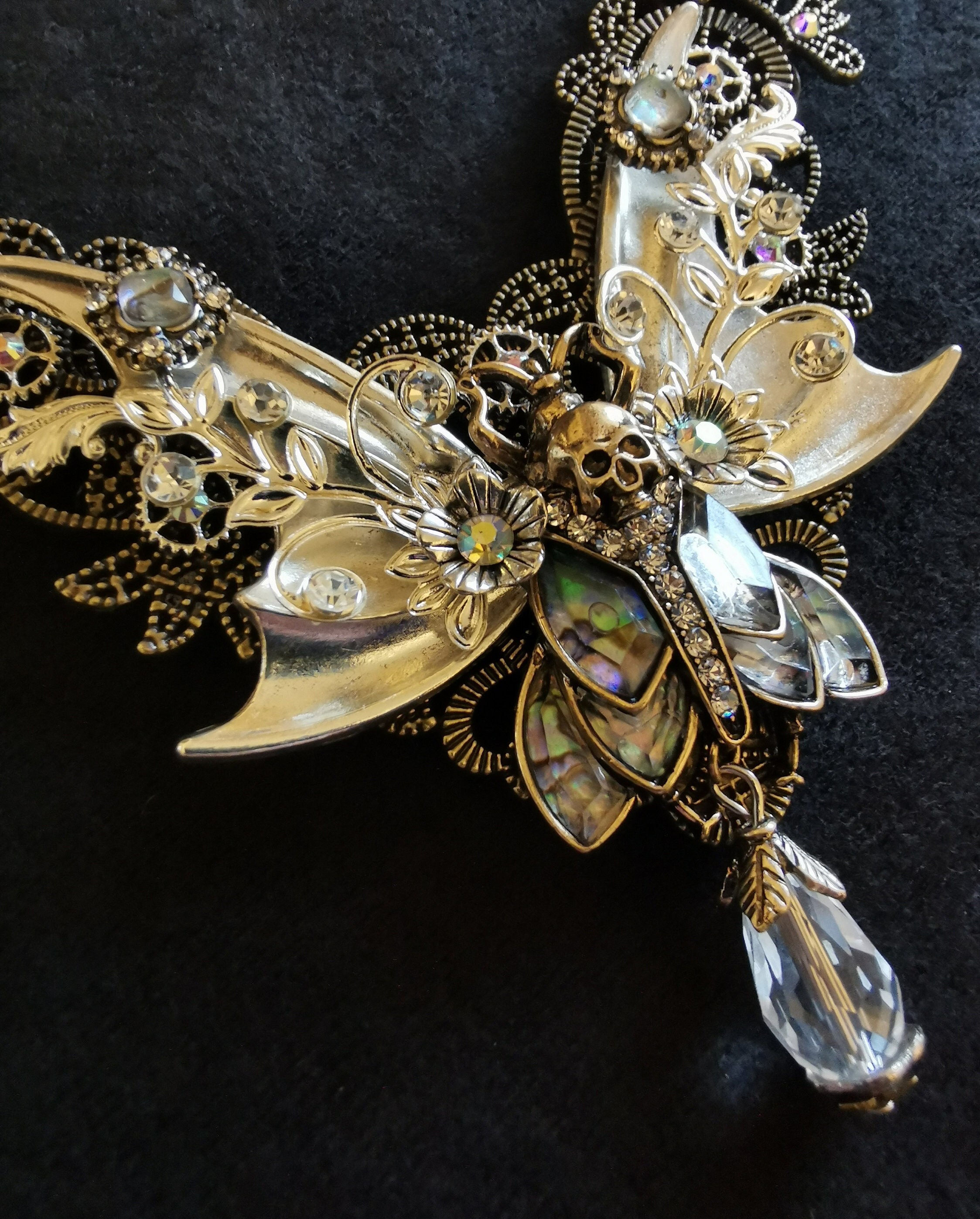 Gothic Art Nouveau Death's Head Hawkmoth Steampunk - Etsy