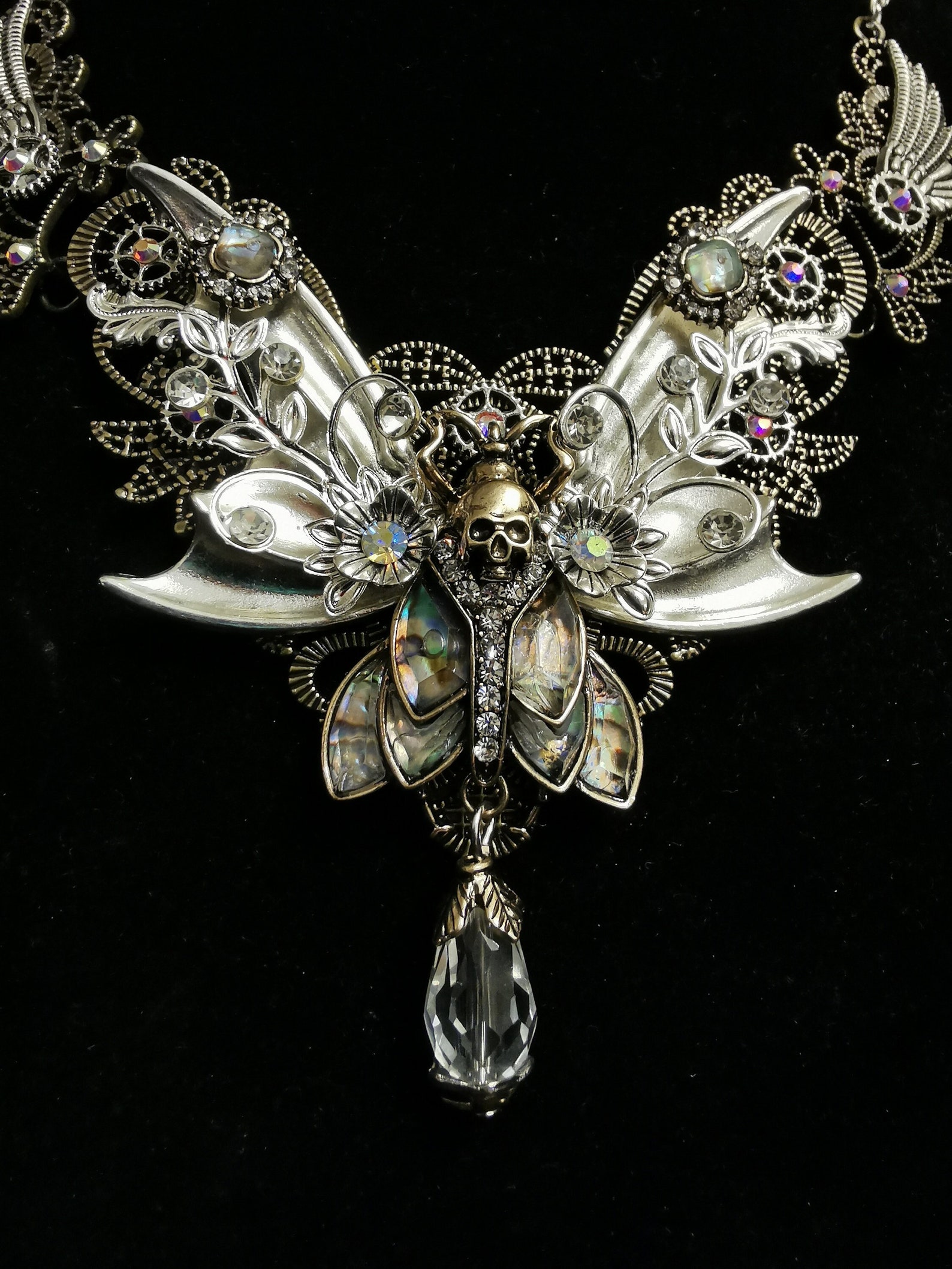 Gothic Art Nouveau Death's Head Hawkmoth Steampunk | Etsy