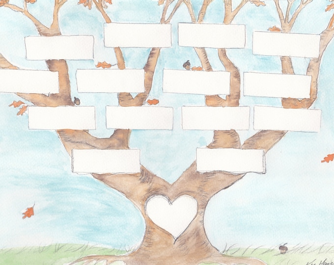 Digital Downloadable Family Tree Print - Etsy
