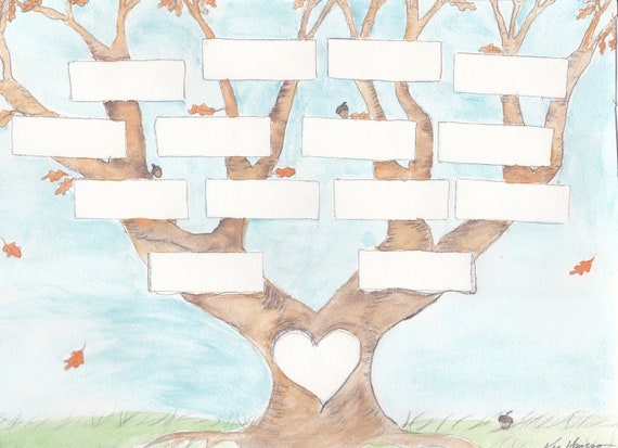 Digital Downloadable Family Tree Print - Etsy