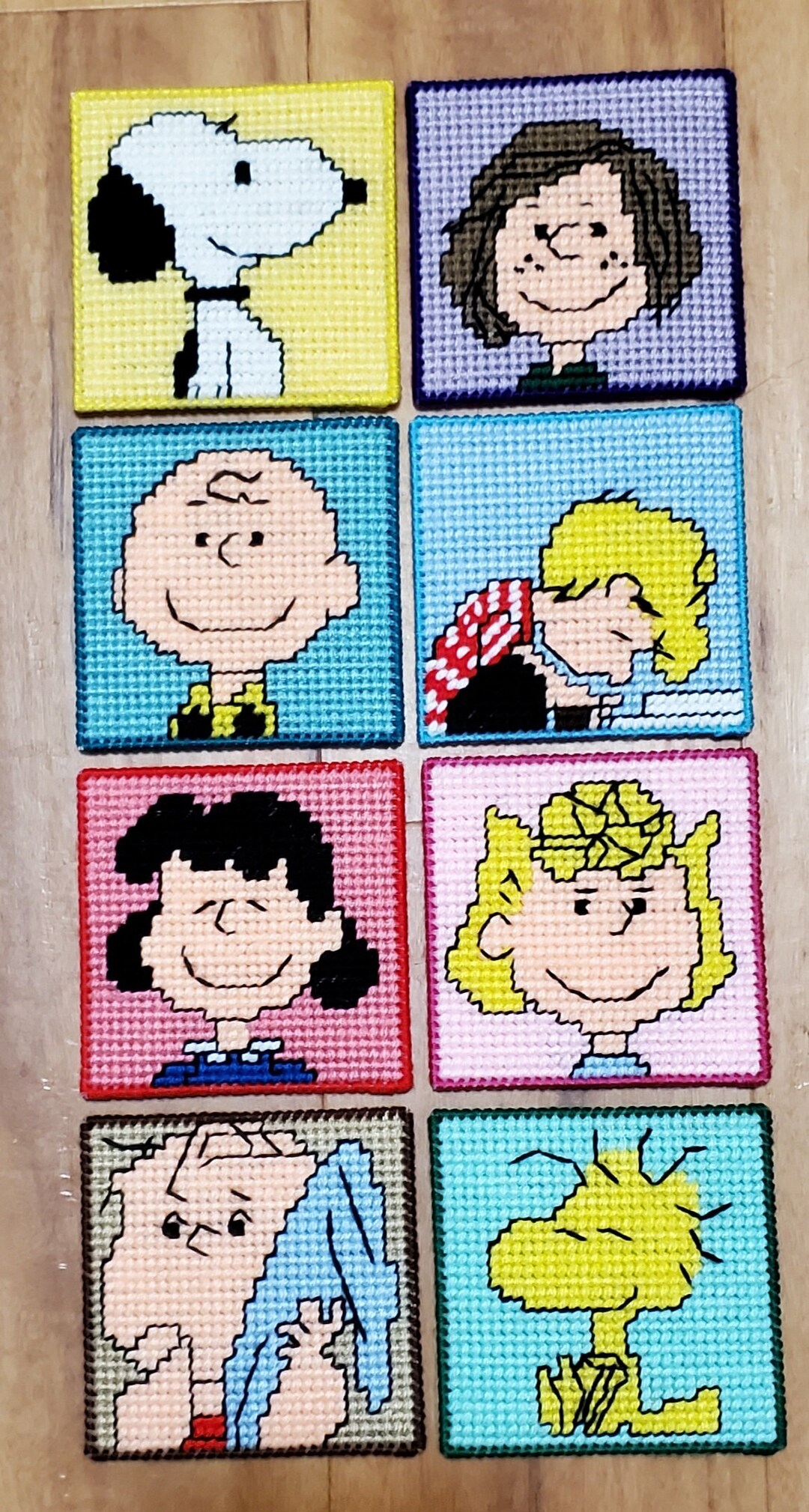 Set of 8 Peanuts/snoopy Double Sided Coasters - Etsy