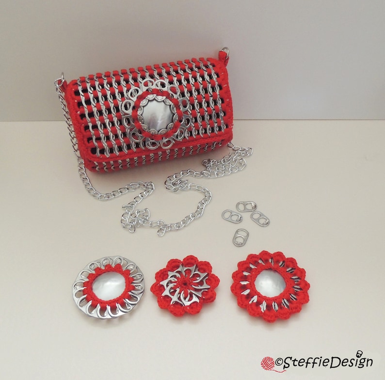 Pop Tab Purse With Replaceable Flower Crochet Pattern PDF NEDERLANDS ...