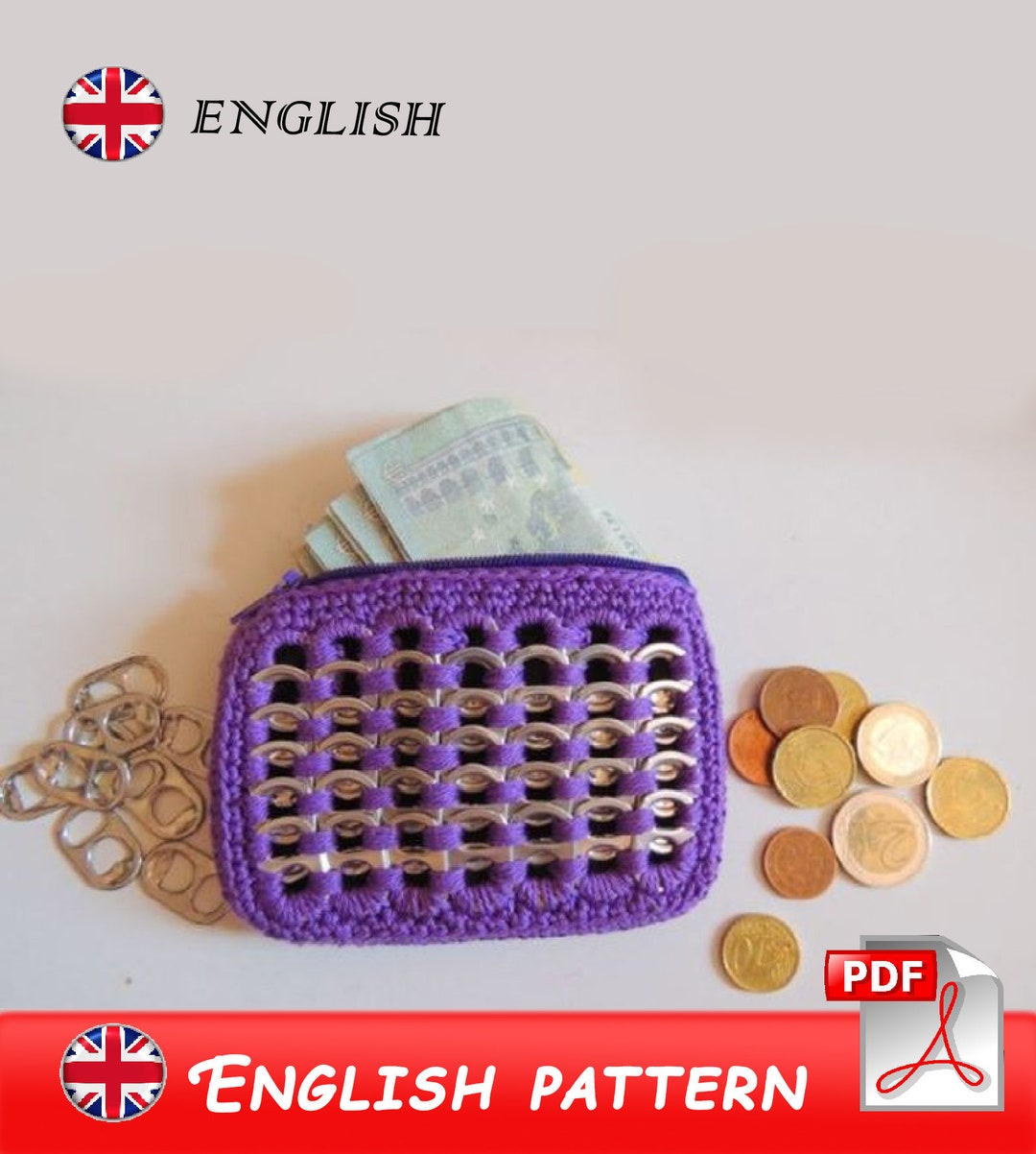 Pop Tab Coin Purse Crochet Pattern PDF ENGLISH - Etsy