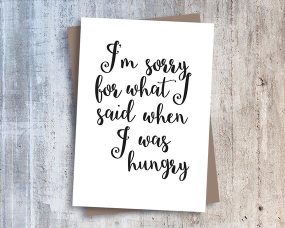 Funny Typographic Greetings Card I'm Sorry for What - Etsy