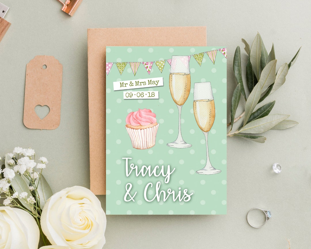 Personalised Wedding Card - Etsy