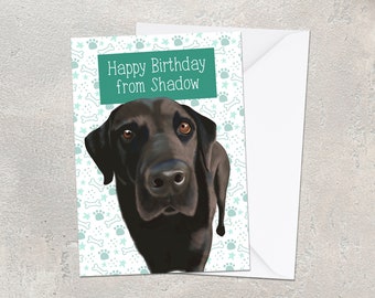 Dog Card Black Labrador Puppy Eyes Fine Art Photo Greeting - Etsy