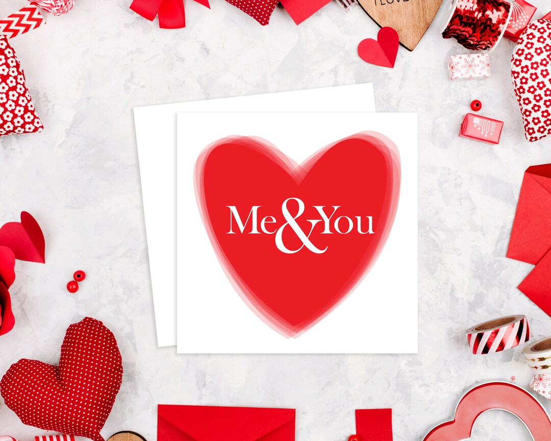Valentines - Anniversary - Love - Me & You Card - Etsy