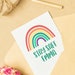 Personalised Rainbow Stay Safe Card for Loved Ones During Lockdown - Etsy