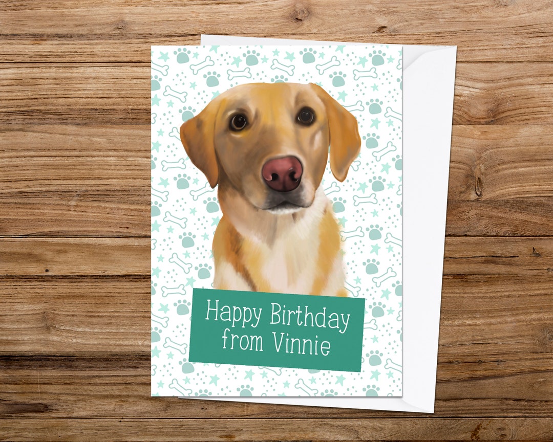 Personalised Labrador Card - Etsy