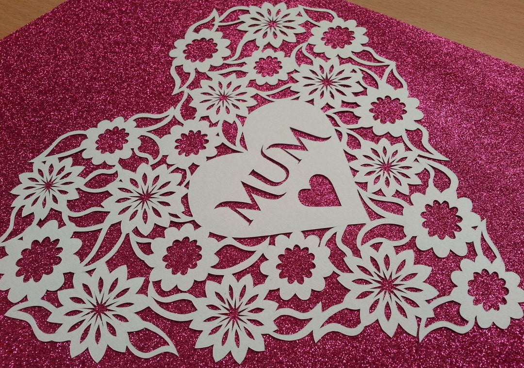DIY Mum Heart Flowers Mothers Birthday Day *limited Commercial Rights ...