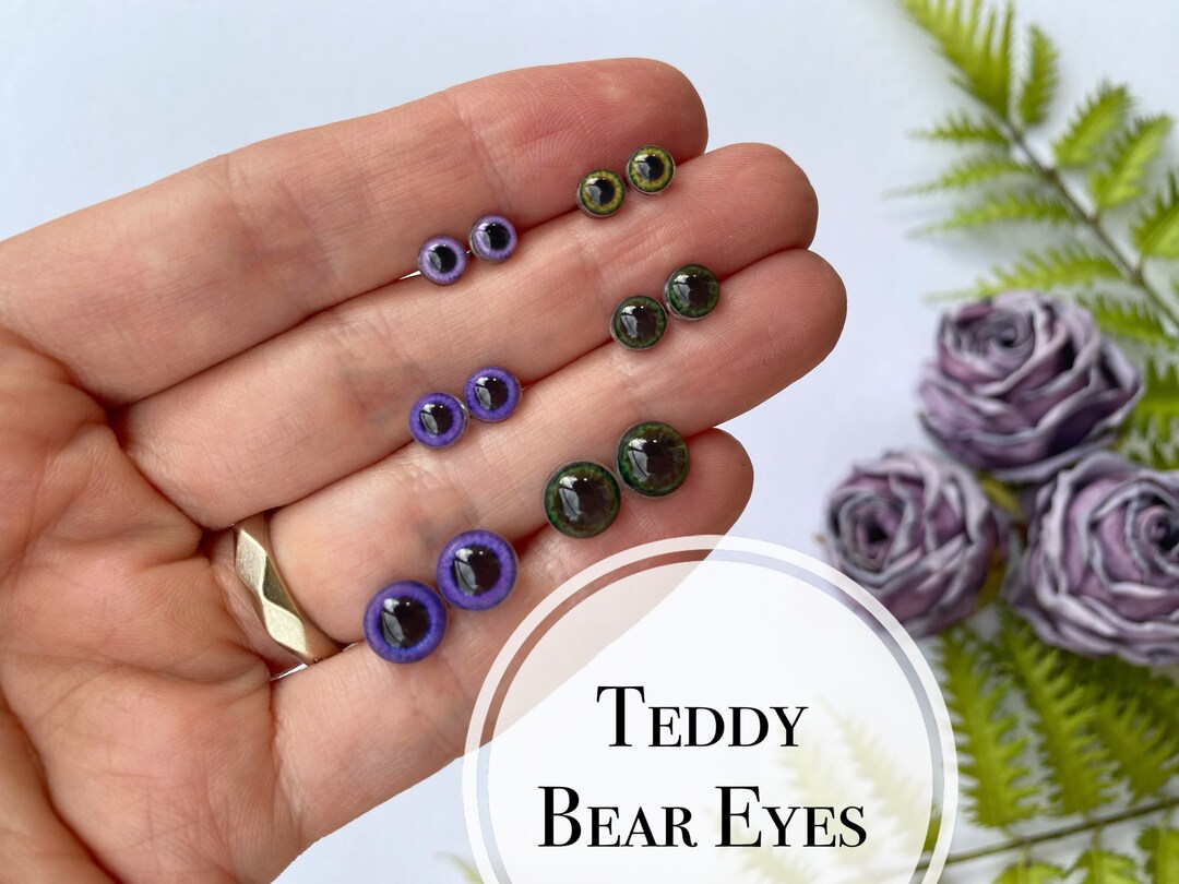 NEW! Teddy Bear Eyes 5, 6, 8 Mm (one Pair)/ Eyes With Loop /eyes for ...