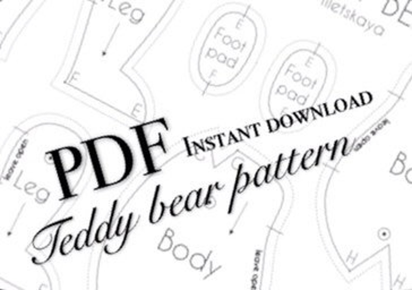 PDF Teddy Bear Pattern Jointed Teddy Bear Pattern Sewing - Etsy