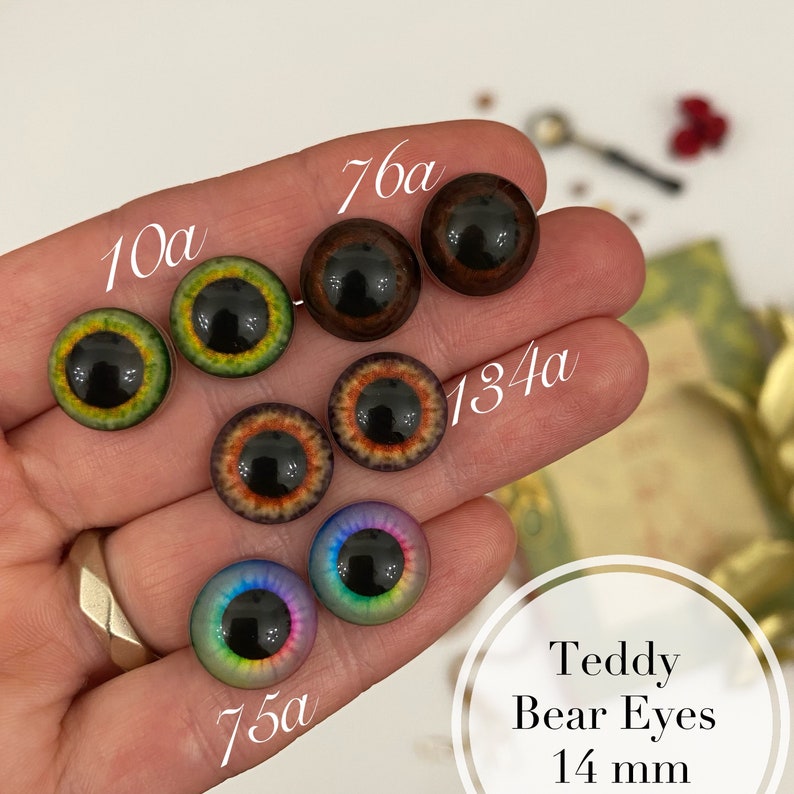 NEW Teddy Bear Eyes 10 12 14 Mm / Eyes With Loop /eyes for | Etsy