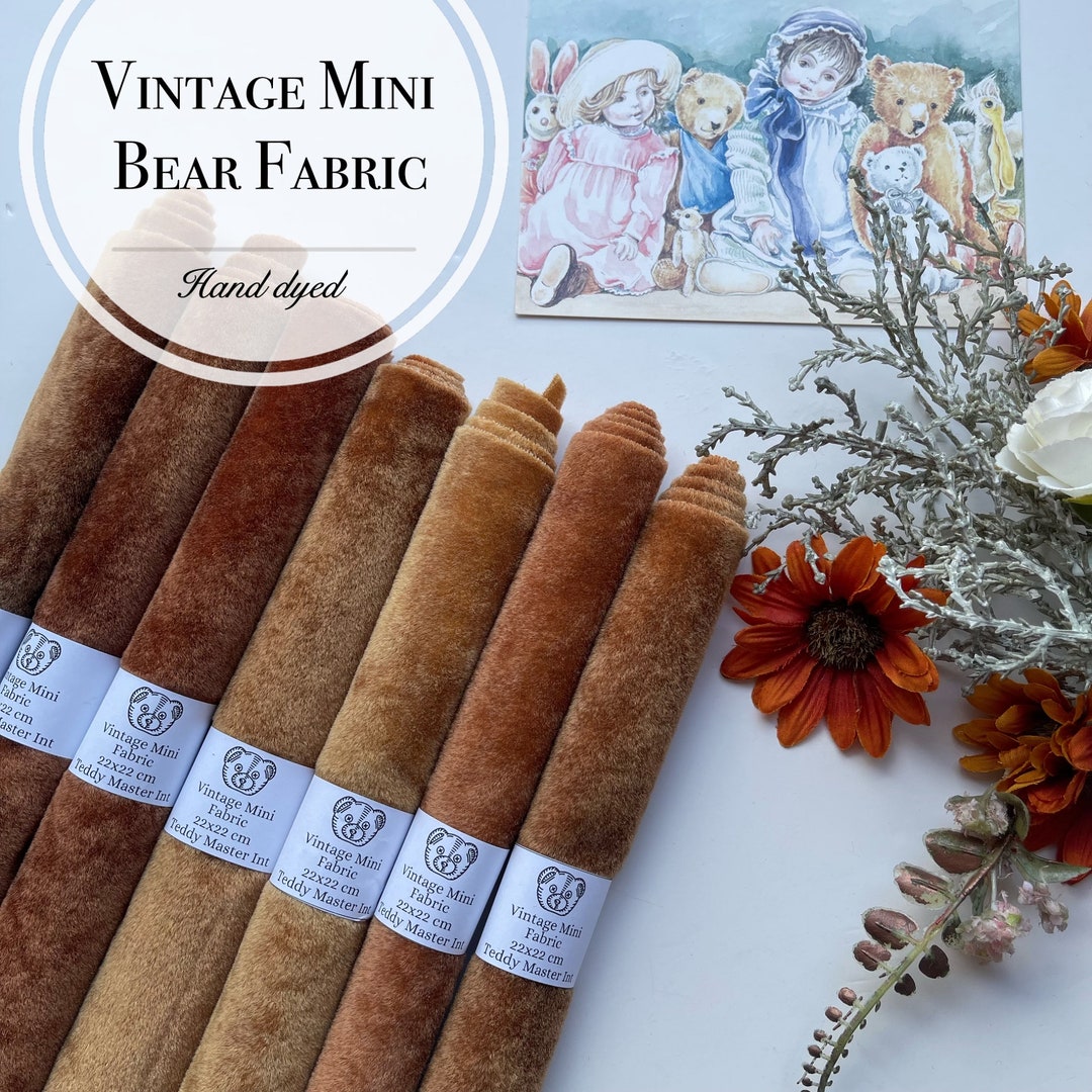 Vintage Velvet Fabric for Mini Teddy Bears, Miniature Fabric for Teddy ...