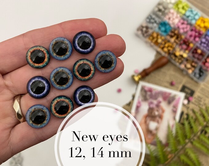 NEW! Teddy Bear Eyes 12, 14 Mm / Eyes With Loop /eyes for Dolls and ...