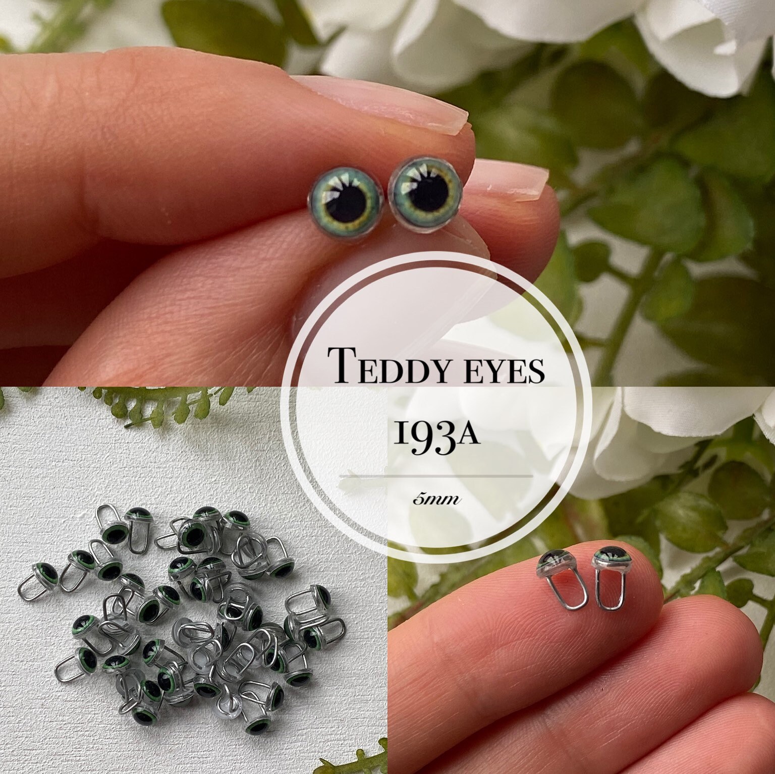 NEW Teddy Bear Eyes 5 Mm / Eyes With Loop /eyes for Dolls and - Etsy UK