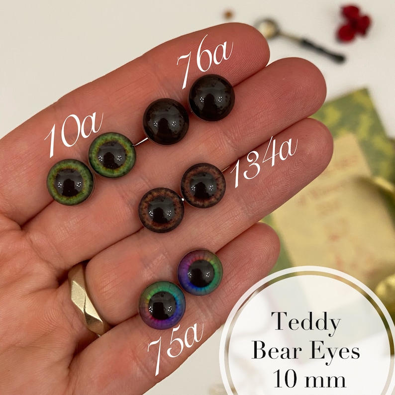 NEW Teddy Bear Eyes 10 12 14 Mm / Eyes With Loop /eyes for | Etsy