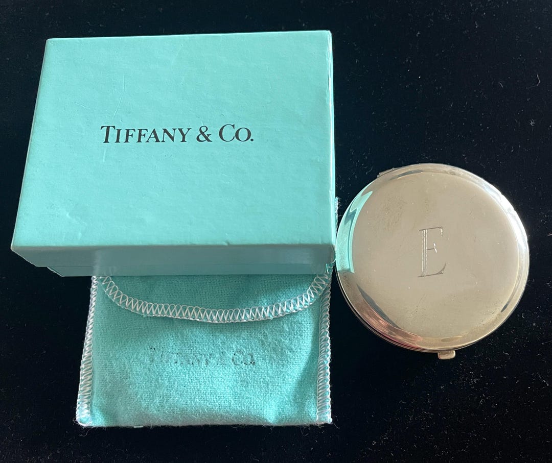 TIFFANY Sterling Silver Powder Compact Monogram Vintage - Etsy