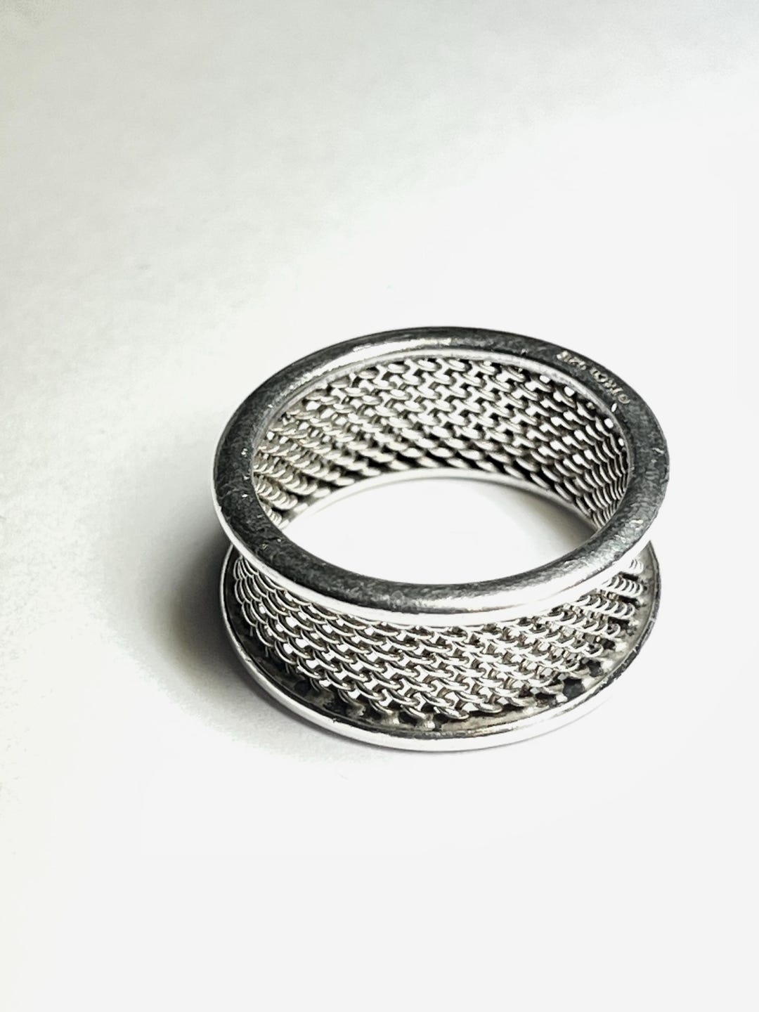 TIFFANY Silver Mesh Ring Band Sz 6 - Etsy