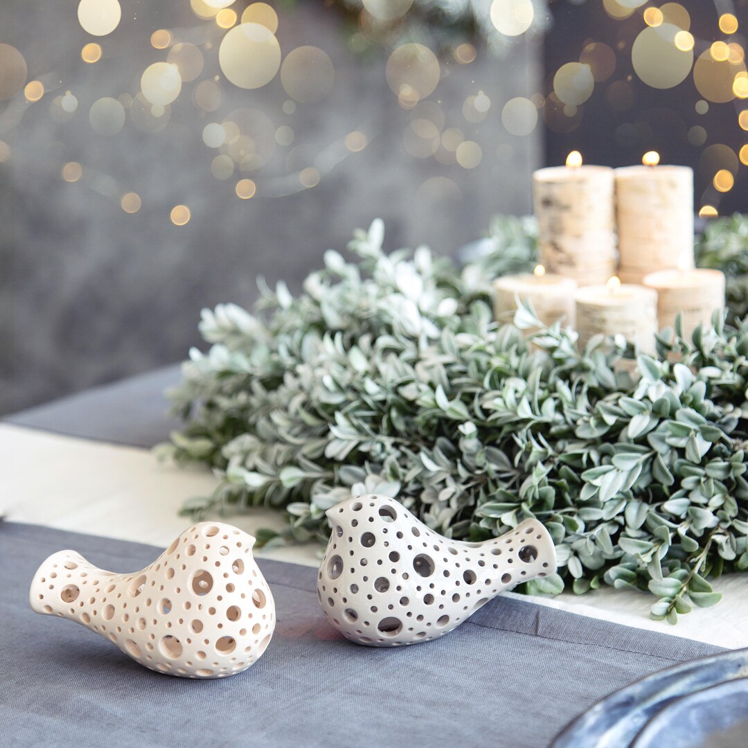 Ceramic Bird Figurine - Wedding Reception Table Centerpiece and Decor ...