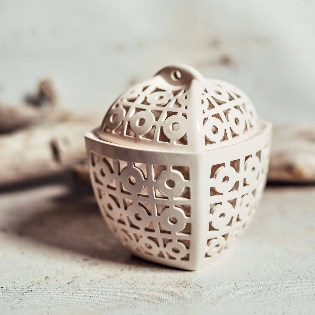 Garlic Keeper Large Ceramic Bowl Ceramic Fruit Bowl With Lid Kitchen ...