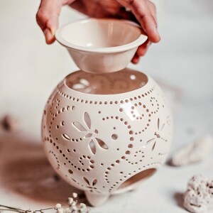 Butterfly Ceramic Oil Diffuser – Handmade Wax Warmer, Anniversary Gift ...