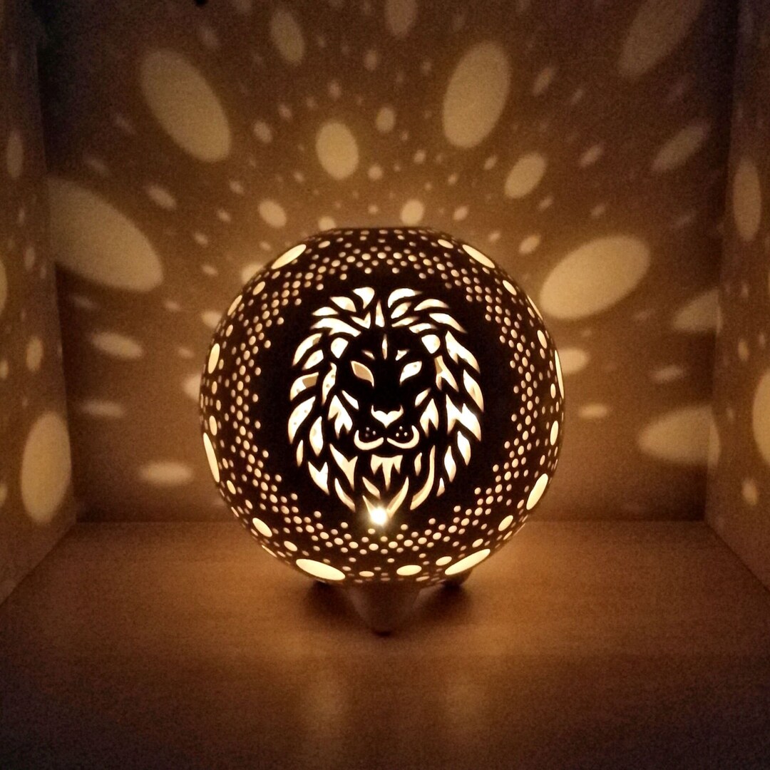 Lion Astrology Candle Holder: Leo Zodiac Tealight Lantern - Etsy