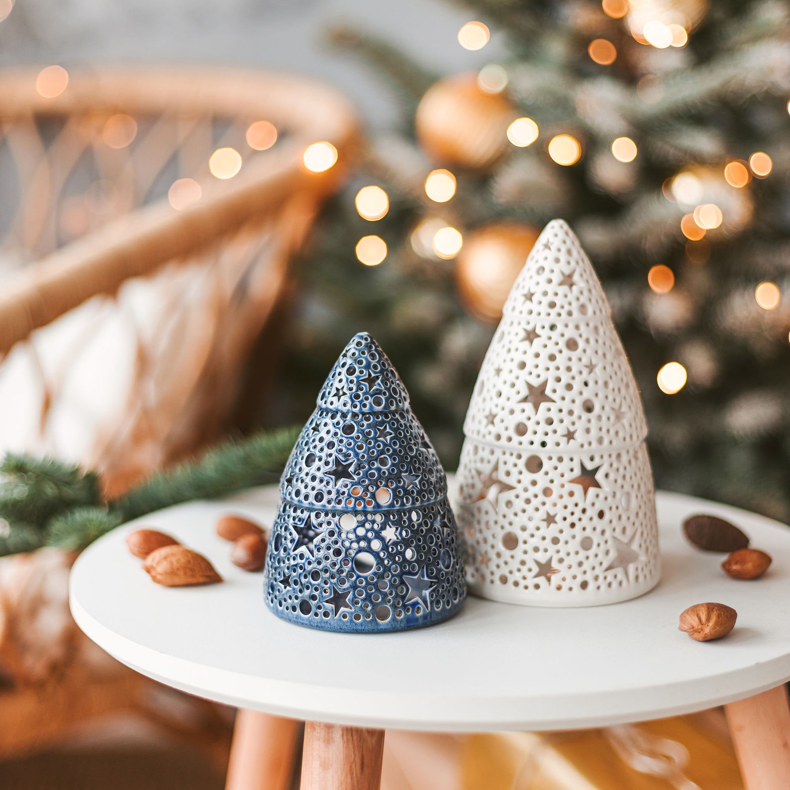 Ceramic Christmas Tree Tea Light Holder 2021 Christmas Gift | Etsy