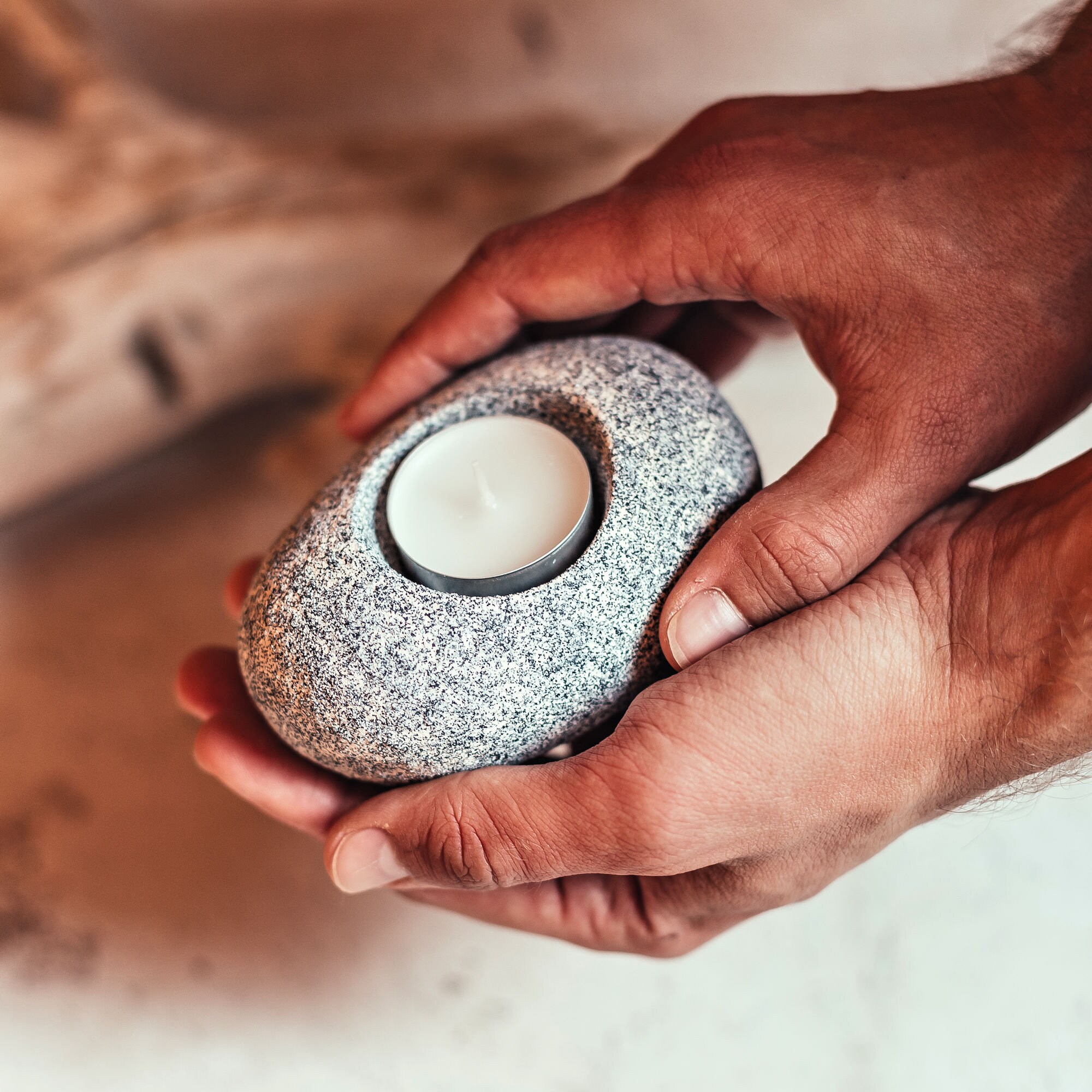 Beach Pebble Tea Light Holder: Handmade Ceramic Nautical Lantern - Etsy