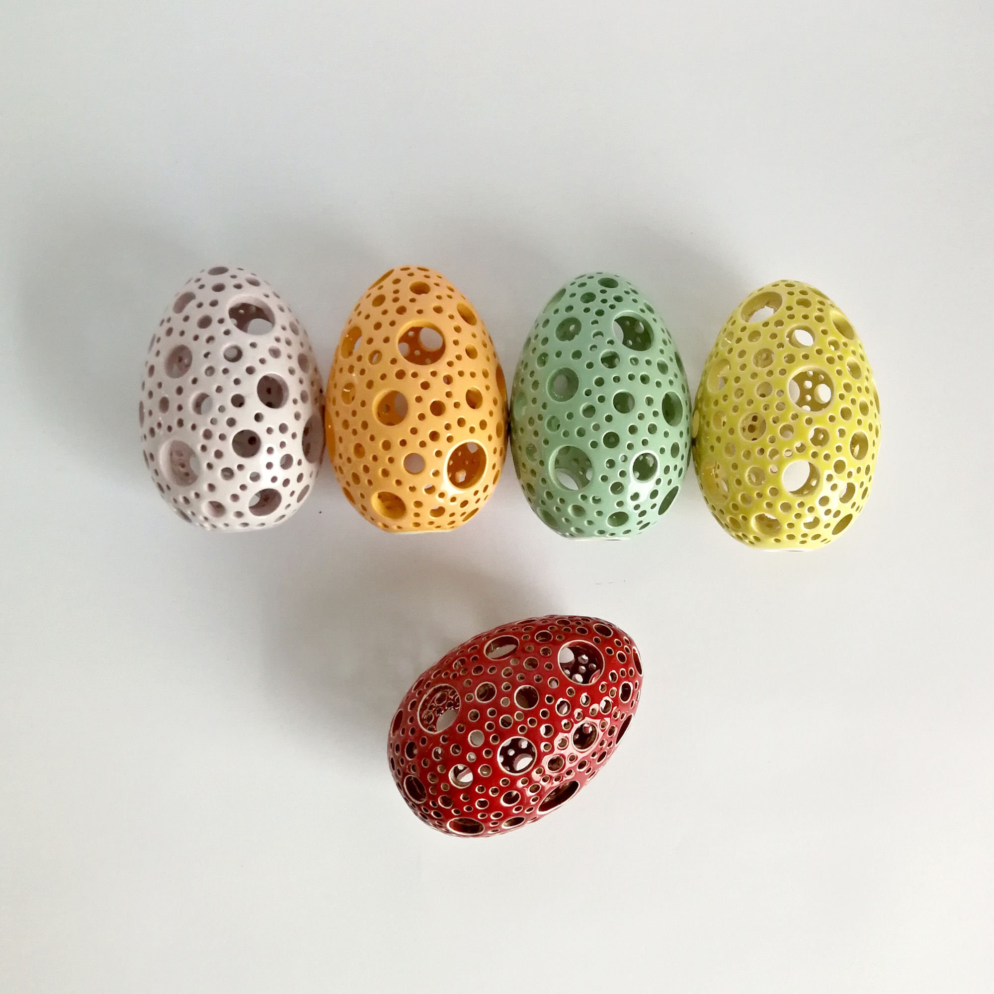 Ceramic Carved Easter Egg: Spring Table Decor, Adult Basket Gift - Etsy