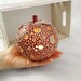 White Apple Tea Light Holder Fall or Winter Table Decor Red Candle ...
