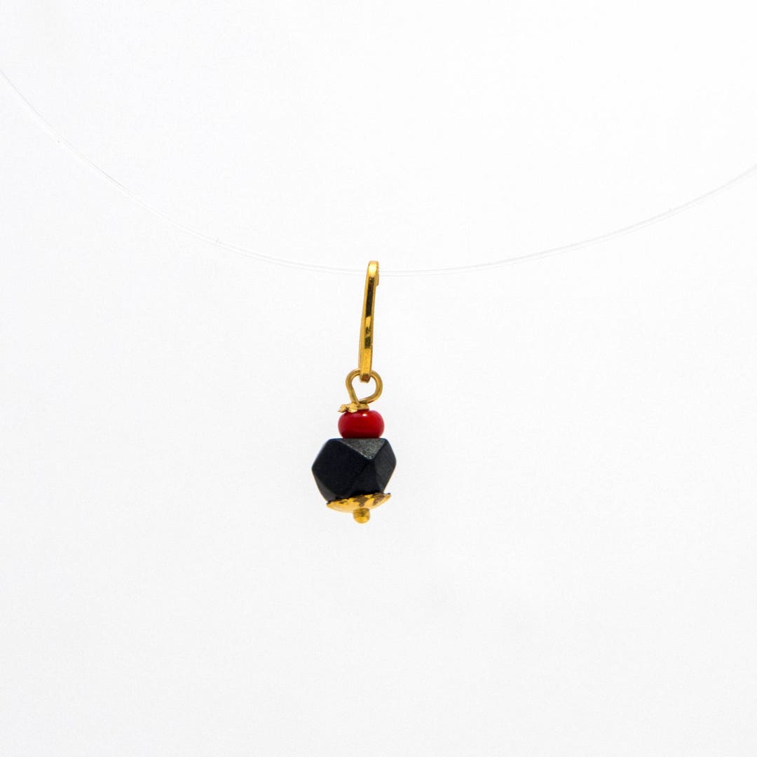 Baby Child 14K GOLD Black Jet Ball & Coral Azabache Cuban/latin Charm ...