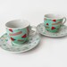 Vintage Set Two Coffee Cups 80s Memphis Milano Style Saucers Tea Sets ...