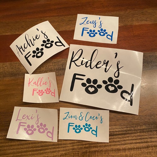 Dog or Cat Food Container Decal Label Only - Etsy