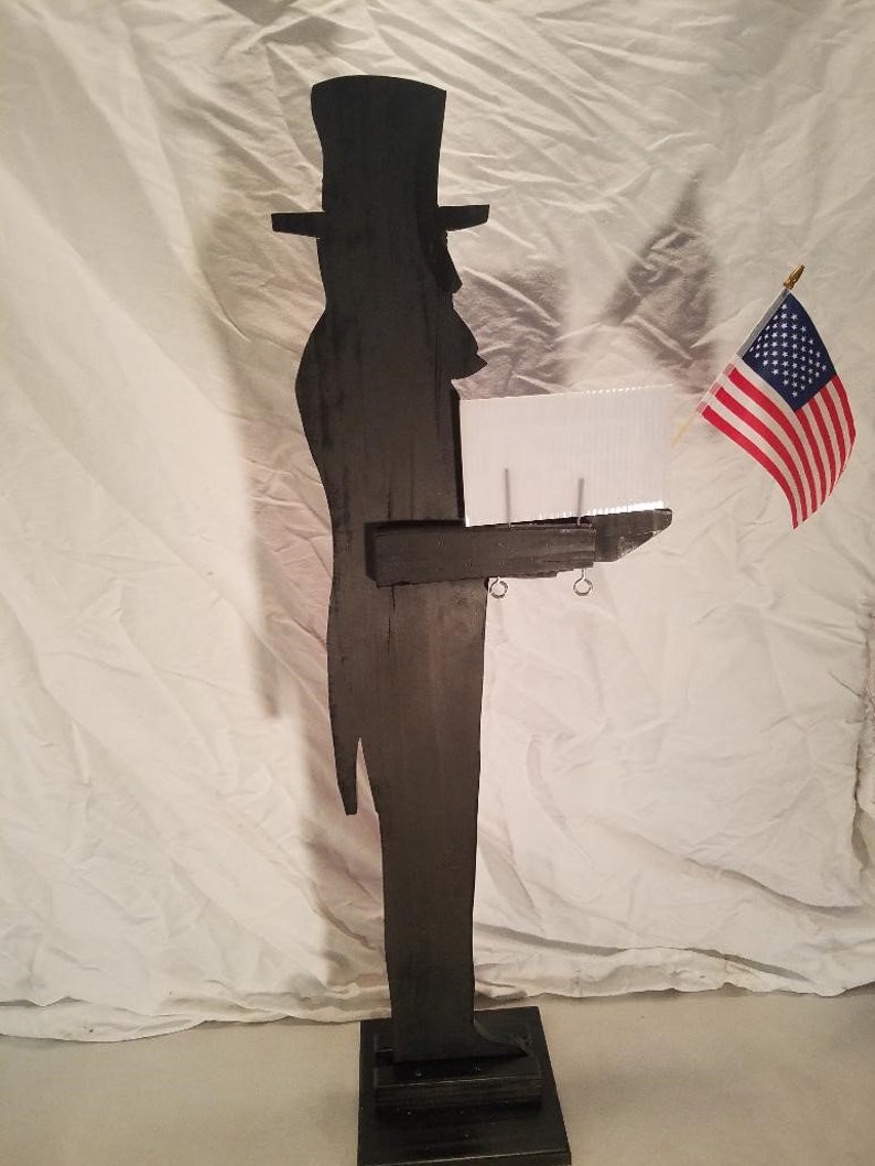 Patriotic Uncle Sam Flag Holder / Custom Signs Vintage Yard | Etsy