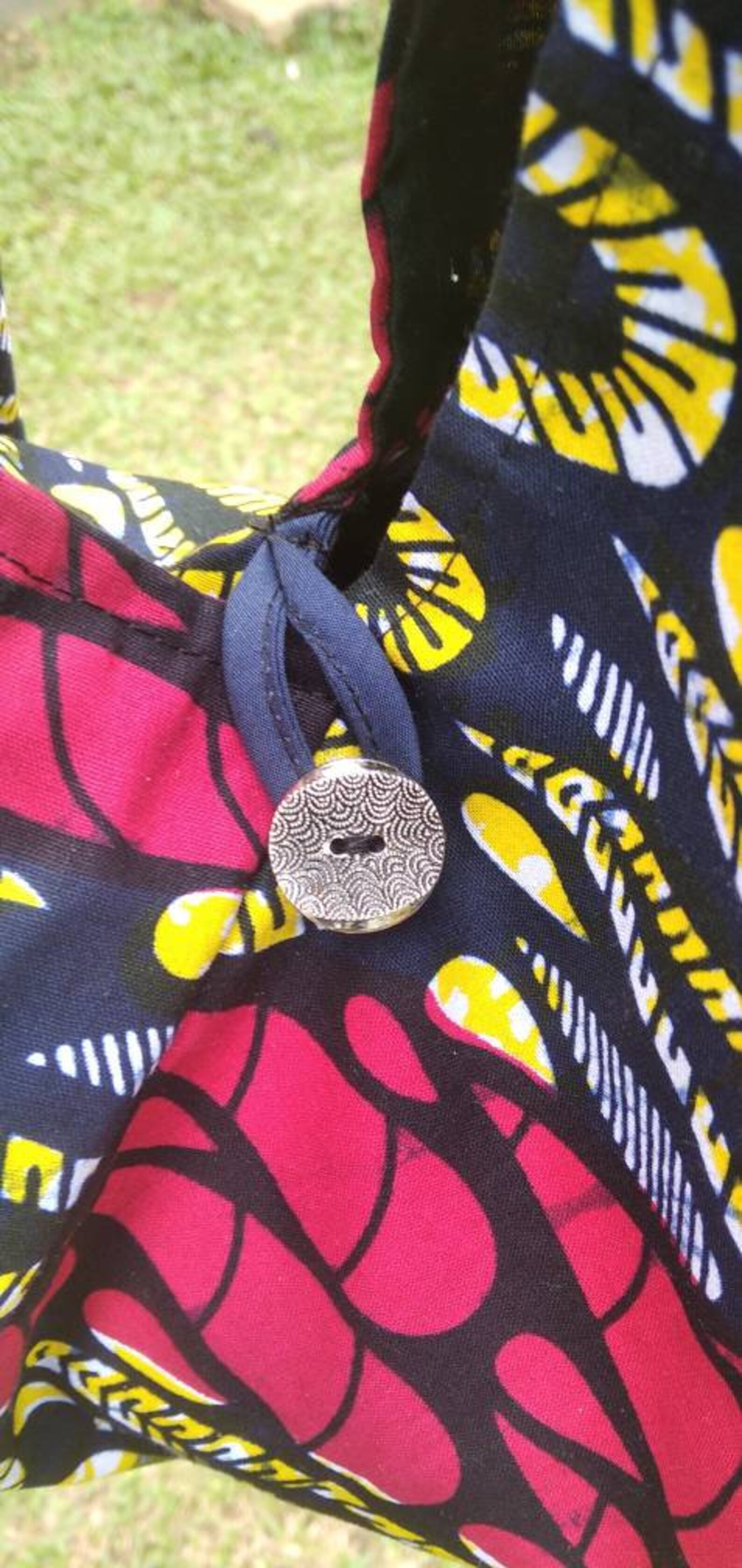 Origami Bag African Print Triangle Bag Slouch Bag Bento Bag Tote Bag ...