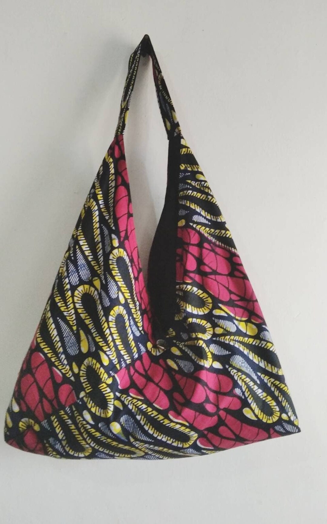 Origami Bag African Print Triangle Bag Slouch Bag Bento Bag Tote Bag ...