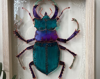 Stained Glass Butterfly Suncatcher: Botanical Window Decor, Bug Art - Etsy