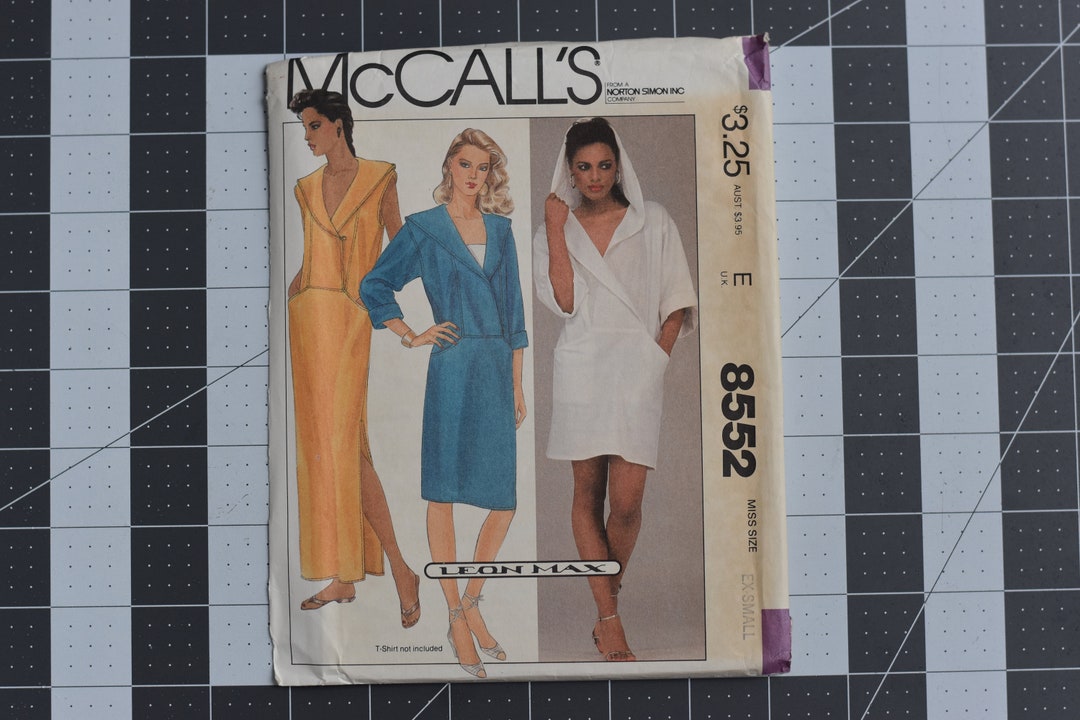 Retro Leon Max Mccall's Misses' Top, Dress, or Long Cover-up Sewing ...