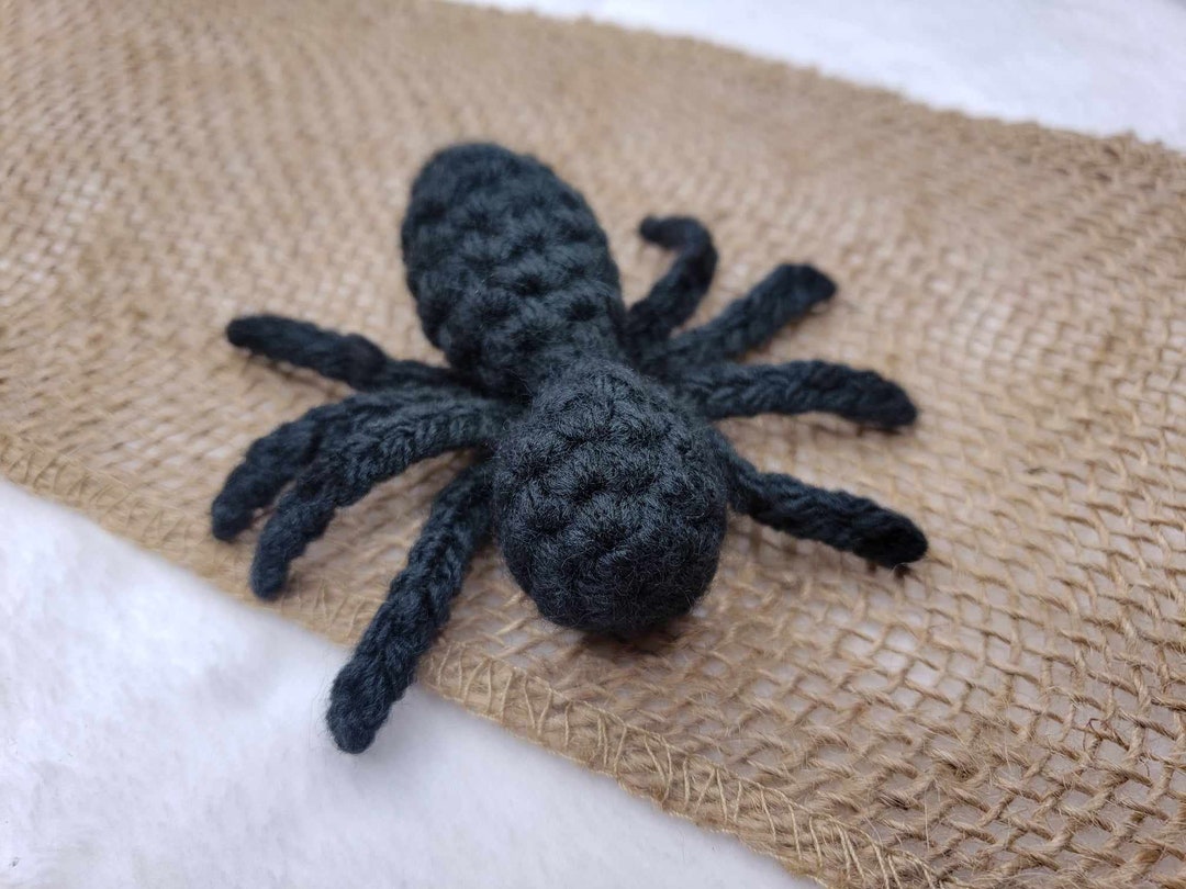 Hand Made Crochet Small Black Spider Toy Stuffie - Etsy