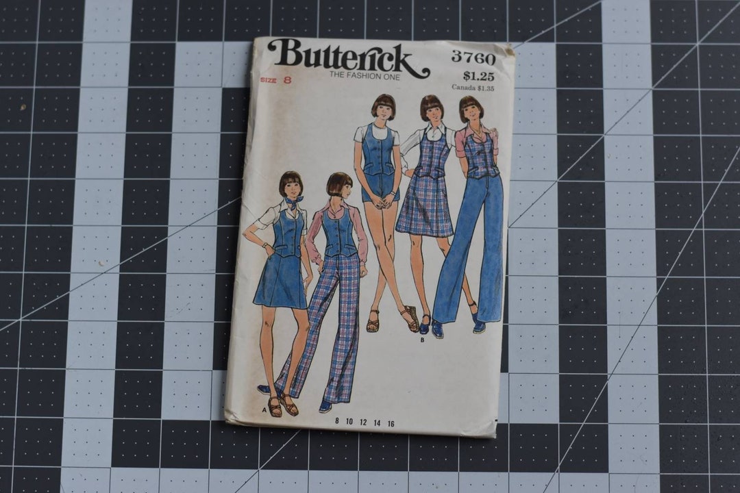 Retro Butterick Misses' Vest, Skirt, Pants and Shorts Sewing Pattern ...