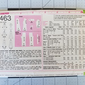 Retro 60's Simplicity Young Junior/teens' Mini-dress and Pants Sewing ...