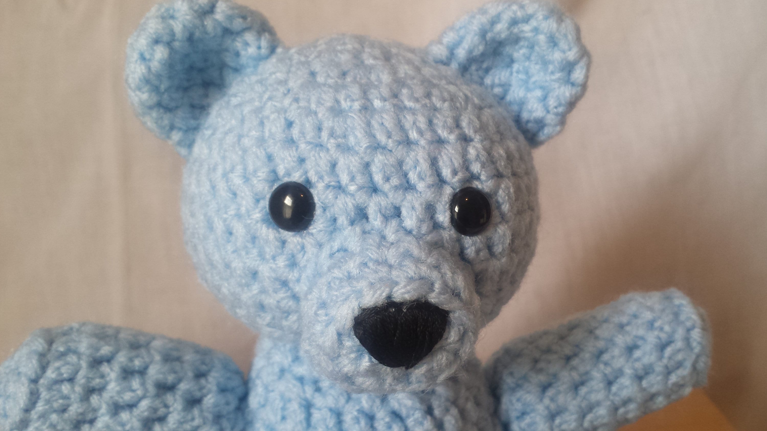 Baby Blue Crocheted Teddy Bear - Etsy